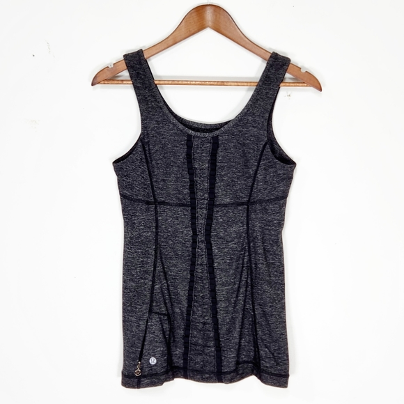 lululemon athletica | Tops | Lululemon Run Free Tank Heathered Black ...